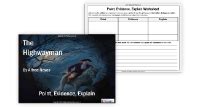 The Highwayman Lesson 5 Point Evidence Explain Worksheet English