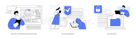 Smart City Security Isolated Cartoon Vector Illustrations Se Stock Vector Illustration Of