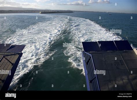 Ramps Of Dun Laoghaire Holyhead Ferry Leaving Howth Harbour At Dun