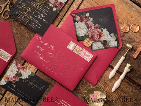 Burgundy Gold Wedding Invitations Luxory Golden Wedding Invitation