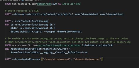 The Target Framework For Net Is Provided But The Generated Dockerfile