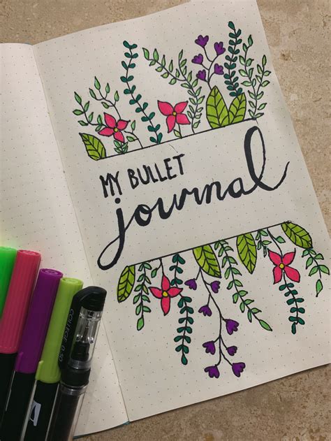 English Portada Bullet Journal Lettering Ideas Graph Paper Art Hand