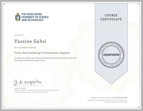 Yassine Gabsi On Linkedin Coursera Javascript Angular Certificate