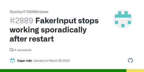 FakerInput Stops Working Sporadically After Restart Issue 2889