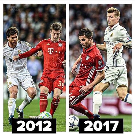Xabi Alonso And Toni Kroos Playing Both Real Madrid And Bayern Munich