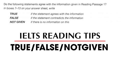 Cách Làm Dạng Bài True False Not Given Trong Ielts Reading