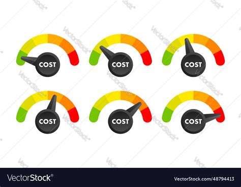 Cost Reduction Level Meter Measuring Scale Vector Image