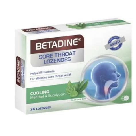 Buy Betadine Menthol And Eucalyptus Throat Cooling Lozenges 24 Lozenges