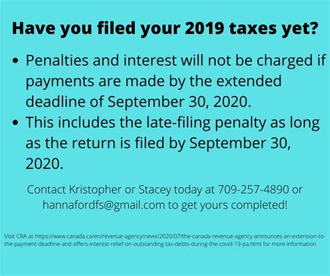 Kristopher Spurrell On Linkedin Taxes2019 Cra Cradeadline