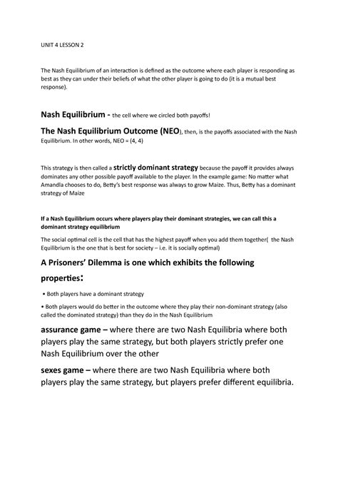 UNIT 4 Lesson 2 Good Notes ECO1011F UCT Studocu