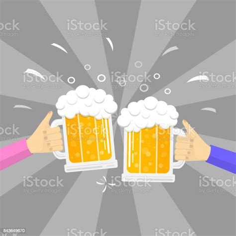 레트로 배경에서 맥주의 찻잔을 들고 사람들의 손 벡터입니다 개념에 대한 스톡 벡터 아트 및 기타 이미지 개념 고풍스런