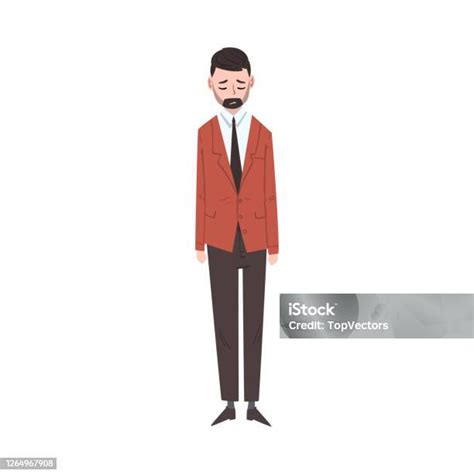 화가 사업가 비즈니스 슈트에서 우울한 불행한 남성 사무실 노동자 캐릭터 피곤하거나 소진 된 관리자 벡터 일러스트레이션 남성에