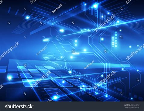 Abstract Vector Future Technology Background Illustration Stock Vector