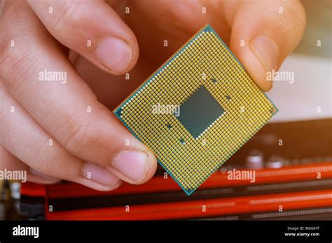 Engineer Technician Plug In Computer Cpu Microprocessor To Motherboard