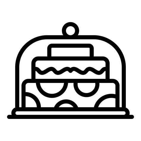 Cake Icon Outline Style 15628767 Vector Art At Vecteezy