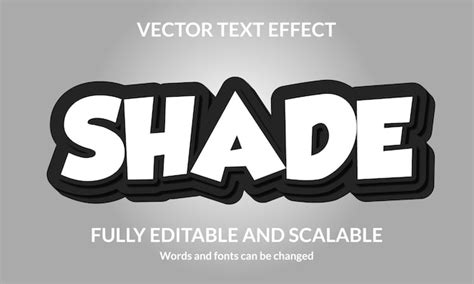 그림자 편집 가능한 3d 텍스트 스타일 효과 프리미엄 벡터