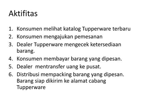 Bussines Process Management Presentation Proses Penjualan Tupperware Pptx