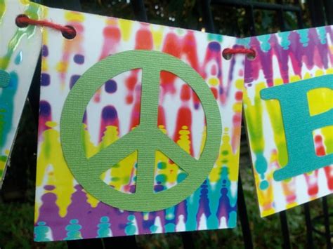 Tie Dye Happy Birthday Banner Decoration By Carbonartworks On Etsy