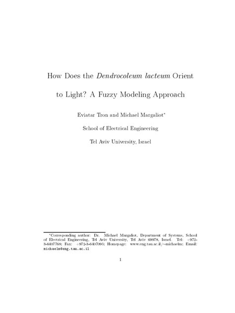 How Does The Dendrocleum Lacteum Orient To Light Pdf Ethology