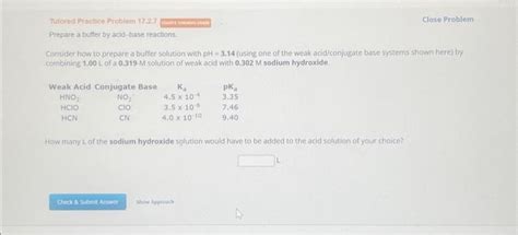 Solved Consider How To Prepare A Buffer Solution With Chegg