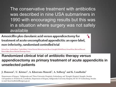 Antibiotics Vs Appendectomy Pptx Infectious Diseases Diseases And