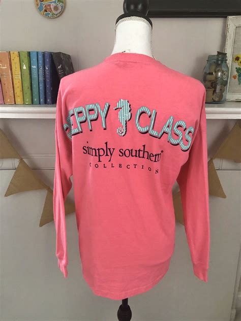 Simply Southern Preppy Classy Seahorse Ls T Shirt Pi Gem