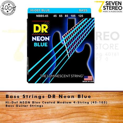Dr Strings Hi Def Neon Blue Coated Medium 4 String Bass Lazada Indonesia