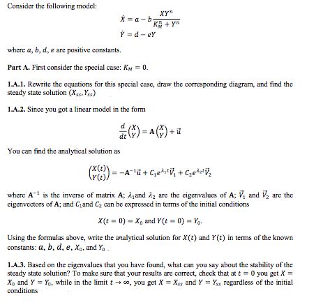 Solved Consider The Following Model XY Where A B D E Are Chegg Com