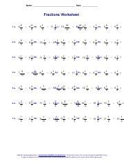 Fractions Worksheet Practice Adding Subtracting And Course Hero