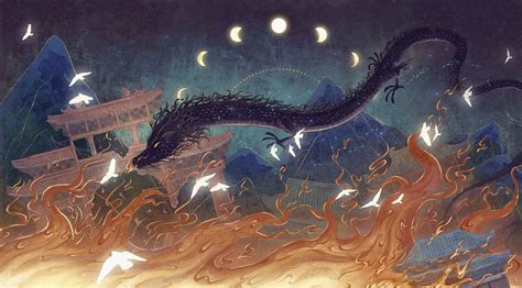 有龙则灵系列插画小菁ai画画 站酷zcool