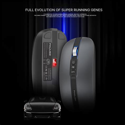 Fmouse Wireless Bluetooth Dual Mode Rechargeable Mice Desktop Notebook