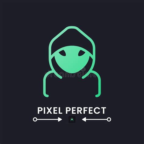Hacker Green Solid Gradient Desktop Icon On Black Stock Illustration