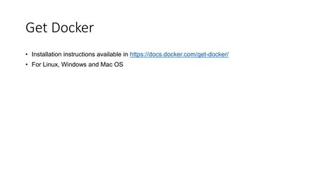docker introduction and its usage in machine learning ppt
