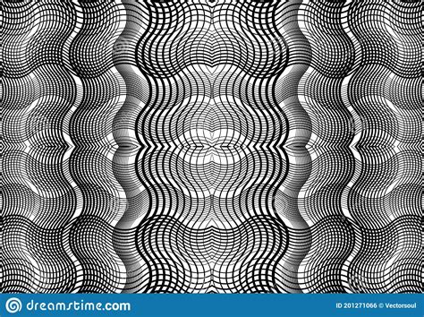 Repeatable And Tileable Grid Mesh Of Zig Zag Criss Cross And Wavy Interlace Intertwine And