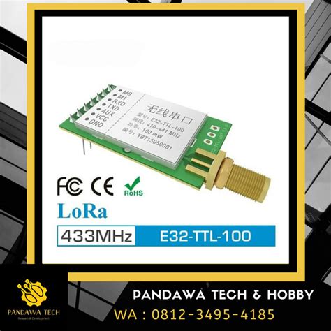 jual ebyte lora sx1278 433mhz module transceiver e32 ttl 100 uart kab
