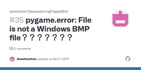 Pygameerror File Is Not A Windows Bmp File？？？？？？？ · Issue 35 · Yenchenlin