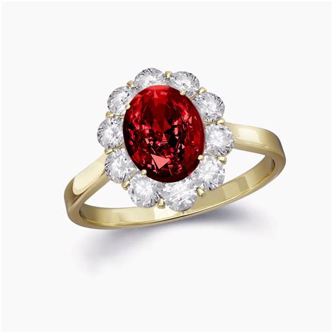 Fleur Setting Ruby Dress Ring Ruby Halo Engagement Ring Dress Rings Auckland
