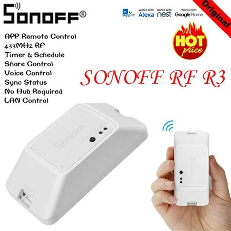 CHEAPEST PRICES NEW SONOFF 433 RF R3 Smart ON OFF WiFi Switch Support APP 433 RF LAN Voice