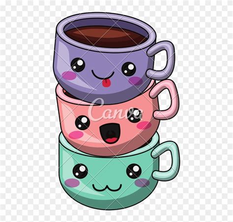Coffee Mug With Kawaii Face Design Cute Coffee Cup Cartoon Free