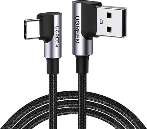 Ugreen Usb A To Type C 90 Derece 3a Hızlı Şarj Ve Data Kablosu 3 Metre