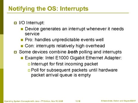 Chapter 13 I O Systems Operating System Concepts With