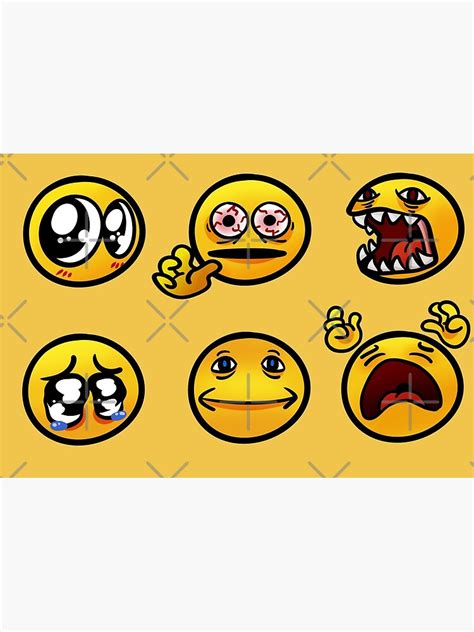 Cursed Emojis Redrawn Poster For Sale By Murphyotter Redbubble