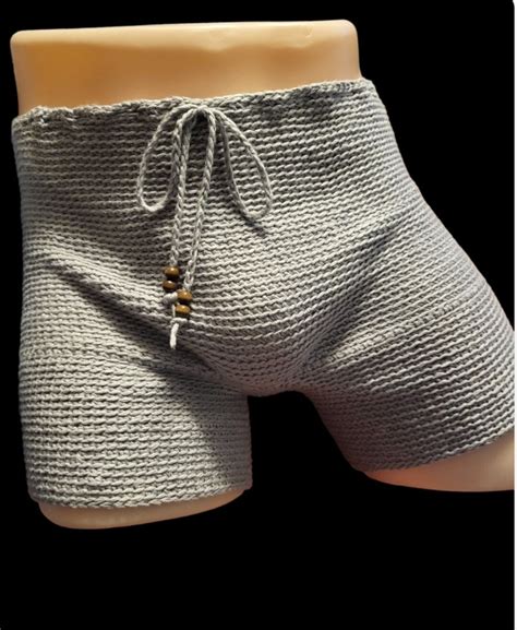 Mens Crochet Shorts Etsy