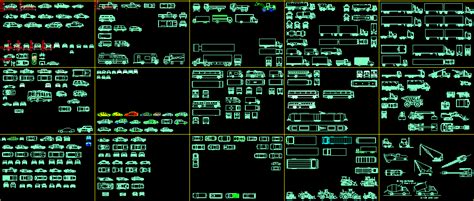 Block Furniture Houses Cars Trees Plants Humans Elevators Etc DWG Detail For AutoCAD