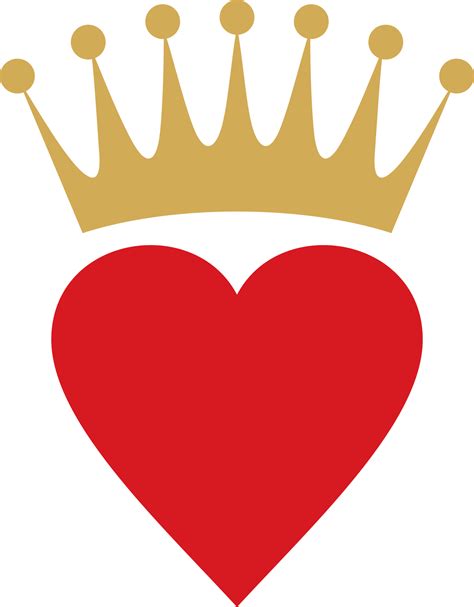 Heart With Crown Color 12636329 Png