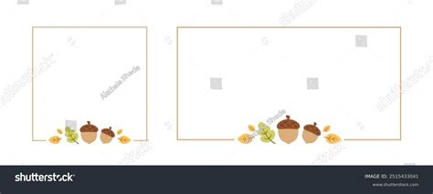 Cute Spring Frame Border Template Set Stock Vector Royalty Free