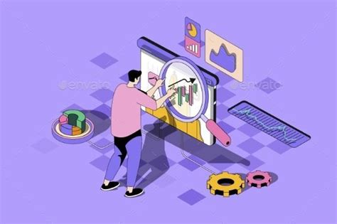 Seo Optimization Isometric Illustration Isometric Illustration