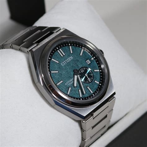 Citizen Super Titanium Green Dial Men S Automatic Watch NJ0180 80X EBay