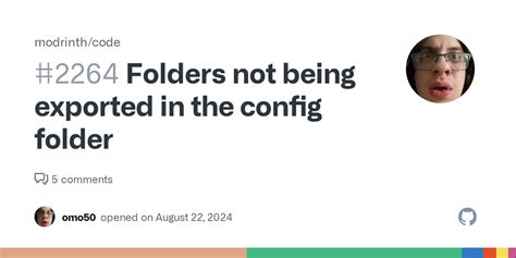 Folders Not Being Exported In The Config Folder · Issue 2264