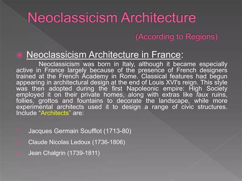 Neoclassicism In Architecture Ppt